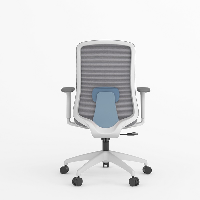 Silla diva blanca, diva, malla gris, blanca tapizada